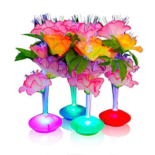 Fiber Optic LED Flower Centerpieces (Set of 12) Light Up Centerpieces ...